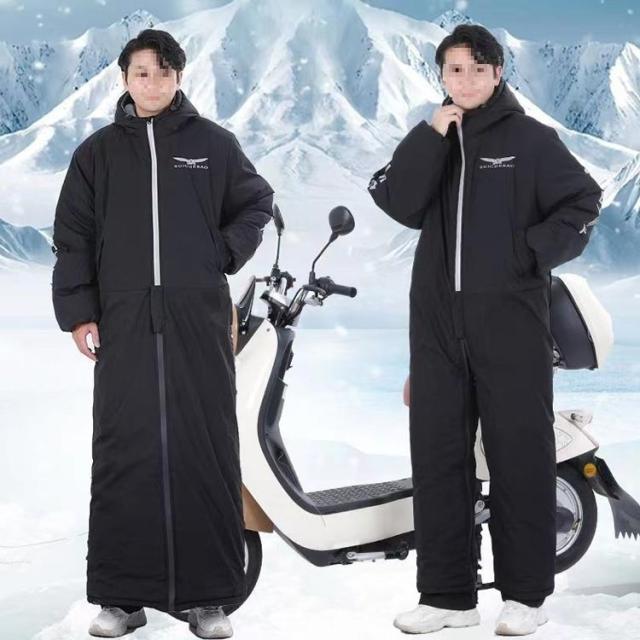 暖かい ベンチコート 2way、つなぎに変身可能！バイク バイク用 ロング