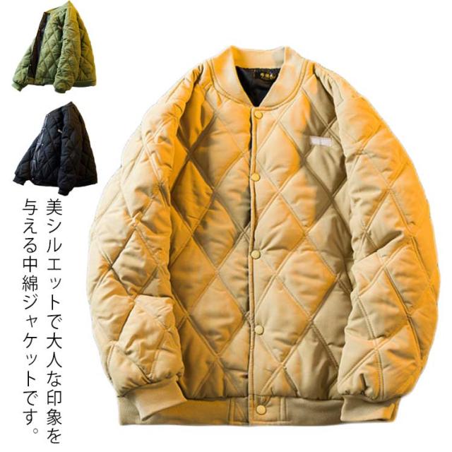 キルティング ミリタリージャケット ブルゾン メンズ 中綿ジャケット
