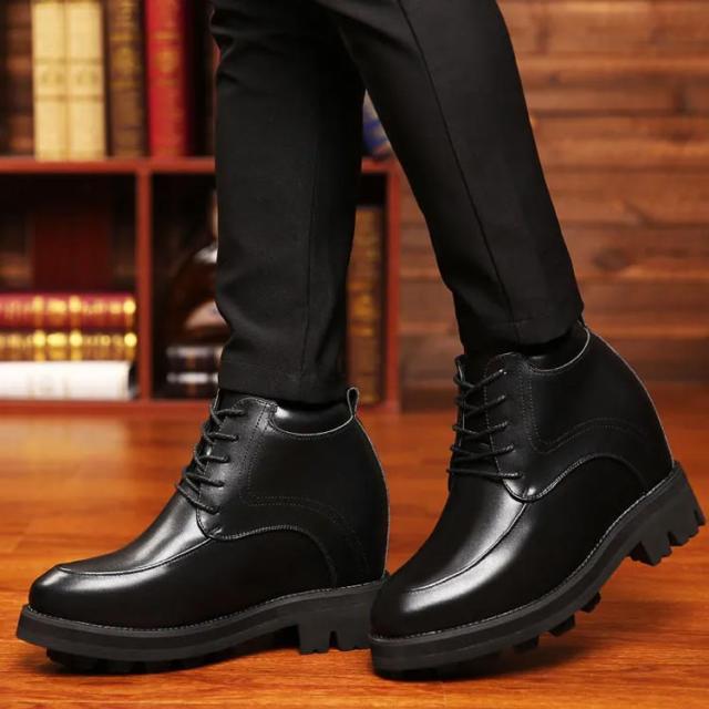 レースアップ 16cm身長アップ 厚底 16cm身長アップ 本革 身長アップ