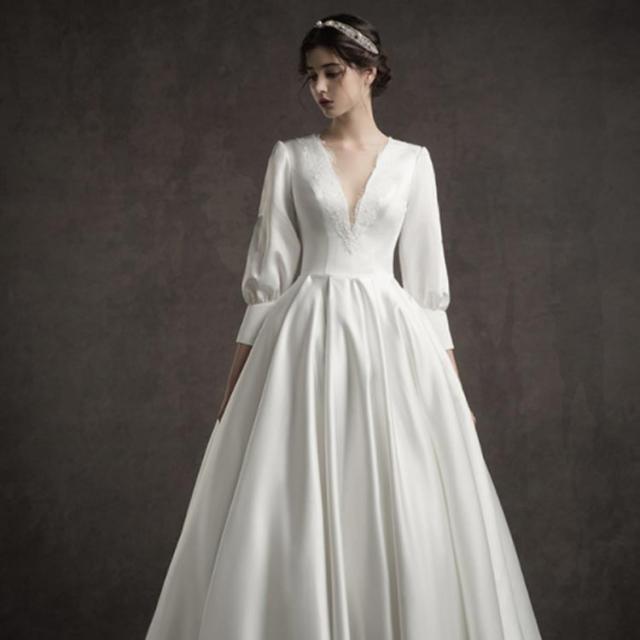 ウェディングドレス ロングドレス ウェディング ウエディング パーティードレス フィッシュテール 結婚式 ワンピース ロングドレス マタニティードレス 妊婦ドレス 花嫁ドレス トレーン付き ウェディングドレス ロングドレス ウェディング ウエディング