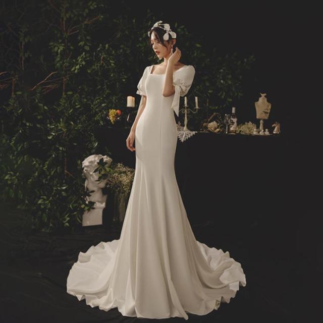 ウェディングドレス マーメイドライン ロングドレス ウェディング