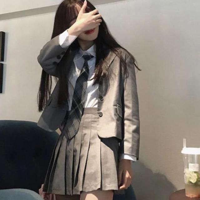 4点セット 卒業式 スーツ 女の子 大きいサイズ 韓国 制服 卒服 卒業式
