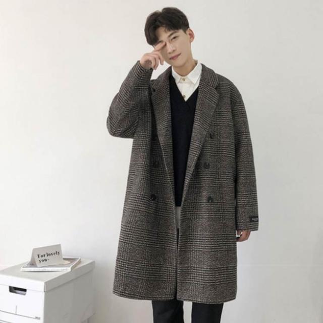 チェスターコート メンズ コート 千鳥格子 チェック柄 テーラード 男女