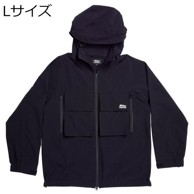 アブガルシア ウォーターレジスタントフィッシングパーカーLサイズ(ブラック) ウォーターレジスタント フィッシングパーカー Lサイズ(ブラック)AbuGarcia[1625536ABU] 返品種別A