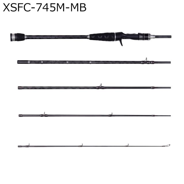 アブガルシア クロスフィールド XSFC-745M-MB 5ピース ベイト AbuGarcia XROSSFIELD 汎用ルアーロッド XSFC-745M-MB返品種別A