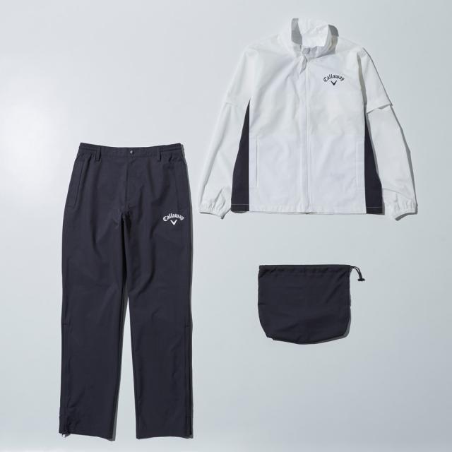 キャロウェイ C25989100-1030-M メンズ レインウェアセット(ホワイト・サイズ：M)CALLAWAY[C259891001030M] 返品種別A
