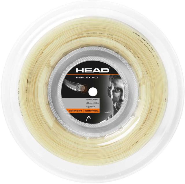 HEAD(ヘッド) HTM-281314 硬式テニス用ストリング REFLEX MLT REEL（ナチュラル・サイズ：サイズ：1.30mm）[HTM281314] 返品種別A