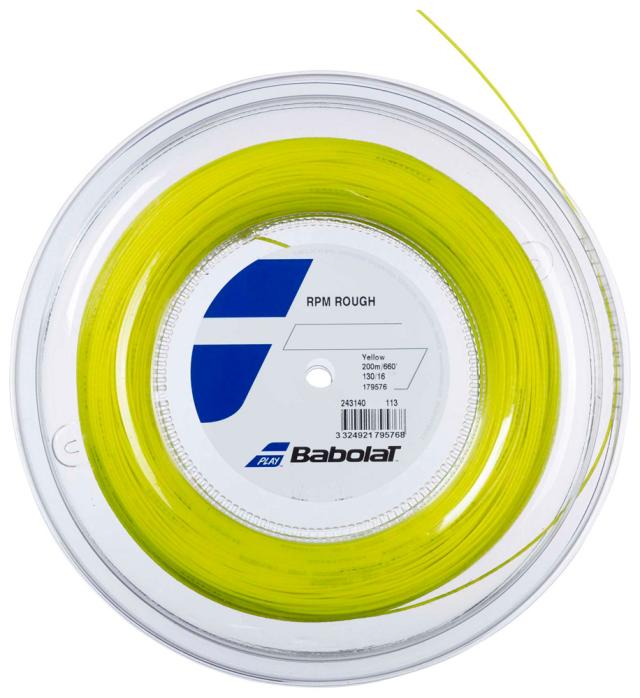 BabolaT(バボラ) 243140-113-130 硬式テニス用ストリング RPM ラフ 200m（イエロー・サイズ：130）[243140113130] 返品種別A