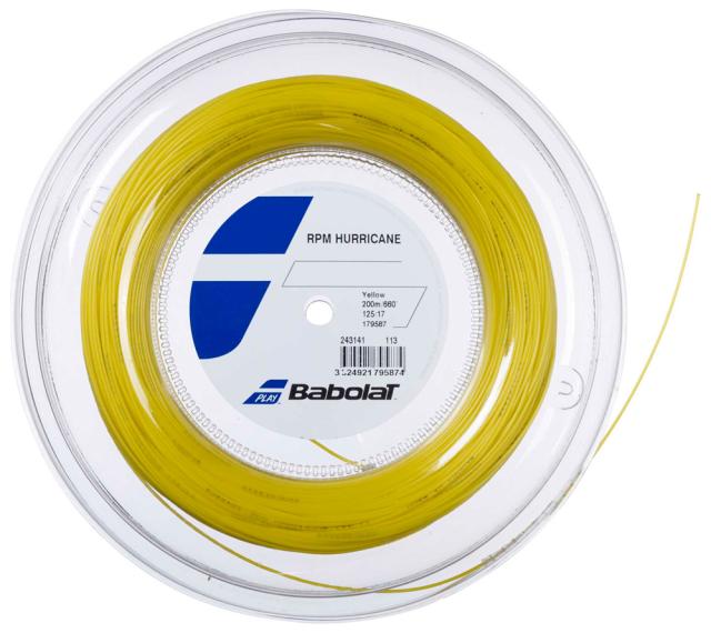 BabolaT(バボラ) 243141-113-130 硬式テニス用ストリング RPM ハリケーン 200m（イエロー・サイズ：130）[243141113130] 返品種別A