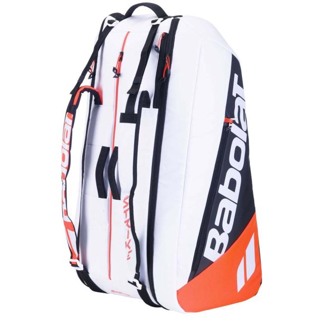 BabolaT(バボラ) テニス用 ラケットバッグ 100L（ホワイト/ブラック/レッド・12本収納） RH12 Pure Strike 751225-374返品種別A