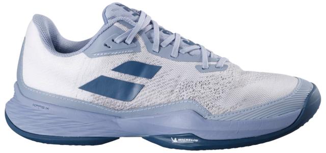 BabolaT(バボラ) 3A0S25B627-1107-25.0 メンズ テニスシューズ 　ジェット マッハ 3 サンドグラス（ホワイト×ダークグレー・サイズ：25.0cm）Jet Mach 3 Sand Grass Men[3A0S25B6271107250] 返品種別A