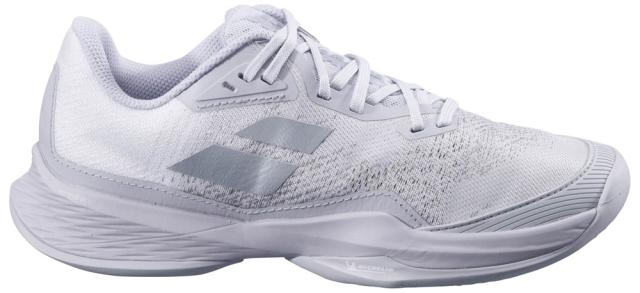 BabolaT(バボラ) 3A1S25B684-1072-24.5 レディース テニスシューズ　ジェット マッハ 3 サンドグラス（ホワイト×グレー・サイズ：24.5cm）Jet Mach 3 Sand Grass Women[3A1S25B6841072245] 返品種別A