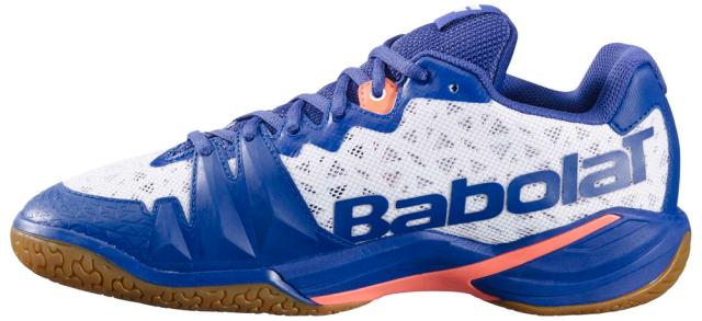 BabolaT(バボラ) メンズ バドミントンシューズ シャドウ 4（ホワイト/ネイビーブルー・サイズ：26.5cm）  3A0F24C356-1097-26.5返品種別A