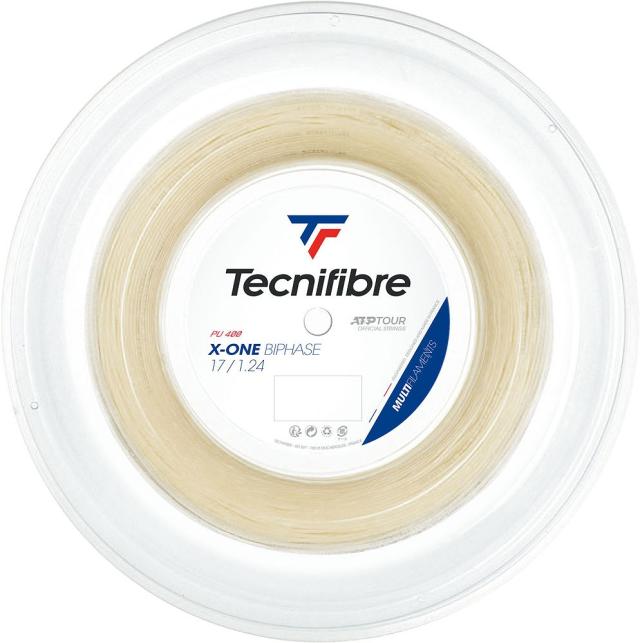 Tecnifibre(テクニファイバー) 硬式テニス用ストリング X-ONE BIPHASE 1.24（ナチュラル・サイズ：200m）  TCF-01RXO124XN返品種別A