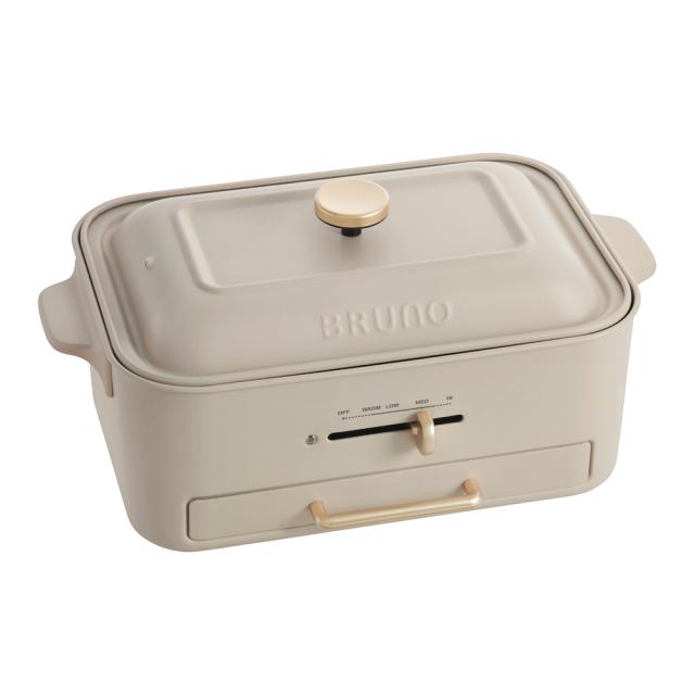 ブルーノ BOE109-GRG コンパクトグリルホットプレート　グレージュBRUNO[BOE109GRG] 返品種別A