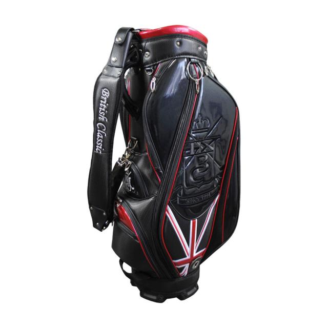ブリティッシュ クラシック キャディバッグ(ブラック×レッド・9.5型/47インチ対応) British Classic BCCB-3460-BKRD返品種別A