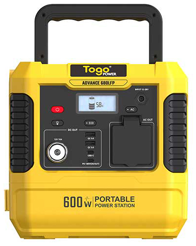 Togopower AD680LFP ポータブル電源 605Wh ACコンセント1口 USB-C出力搭載ADVANCEPLUSシリーズ[AD680LFP] 返品種別B