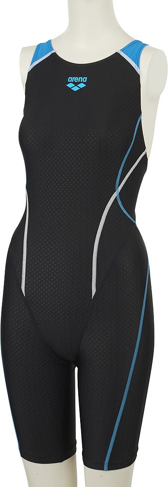 アリーナ 女性用　競泳水着　ハーフスパッツ（ブラック/ブラック/Lブルー・サイズ：M） ARN2050W-BKBW-M返品種別B