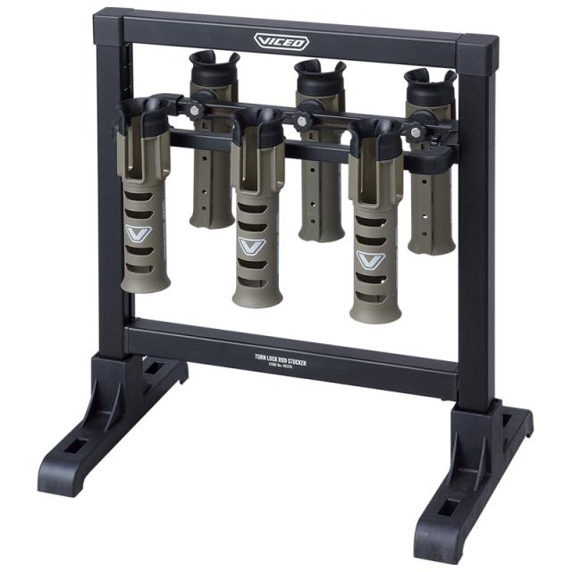 ビセオ VC2756OD ターンロックロッドストッカー 6本用(オリーブドラブ)VICEO ロッドスタンド[VC2756OD] 返品種別A