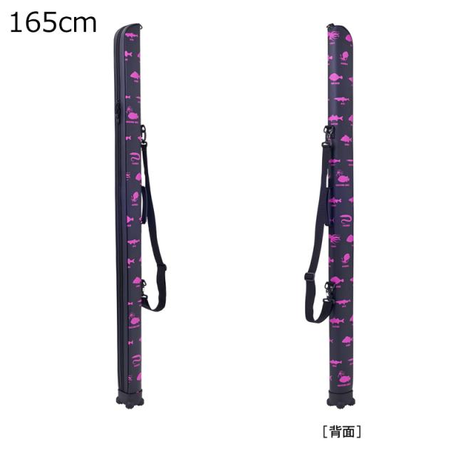 がまかつ スリムロッドケース 165cm(ブラック/魚柄) Gamakatsu 竿ケース スリムロッドケース165cm(ブラック/サカナガラ)返品種別A
