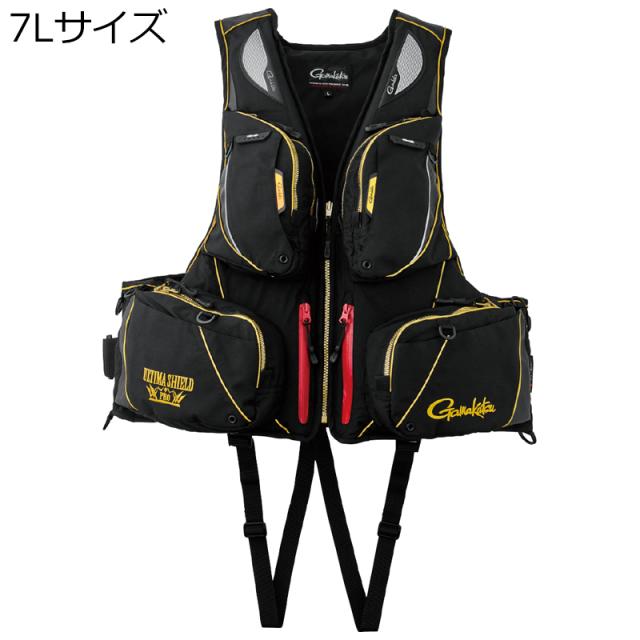 がまかつ アルテマシールドプロフローティングベスト7Lサイズ(ブラック×ゴールド) アルテマシールドプロ フローティングベスト 7Lサイズ(ブラック×ゴールド)Gamakatsu ライフジャケット[GM21837LBKGD] 返品種別A
