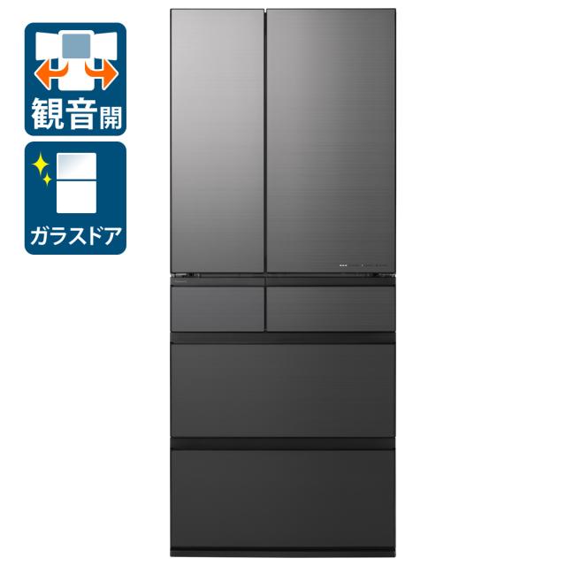 パナソニック NR-F65WX2-H 650L 6ドア冷蔵庫（ミスティスチールグレー）Panasonic[NRF65WX2H] 返品種別A