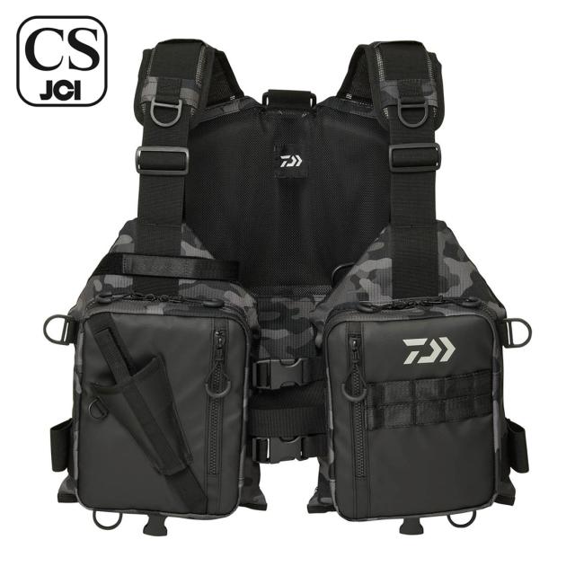 ダイワ DF-6425 ライトフロートゲームベスト (ブラックカモ) フリーサイズ DF-6425ライトフロートゲームベスト(ブラックカモ)返品種別A