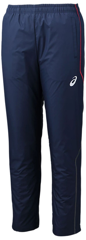 アシックス メンズ 裏トリコットブレーカーパンツ(ステッチ/リサイクル素材)（ピーコート・サイズ：M） asics 2031E060-401-M返品種別A