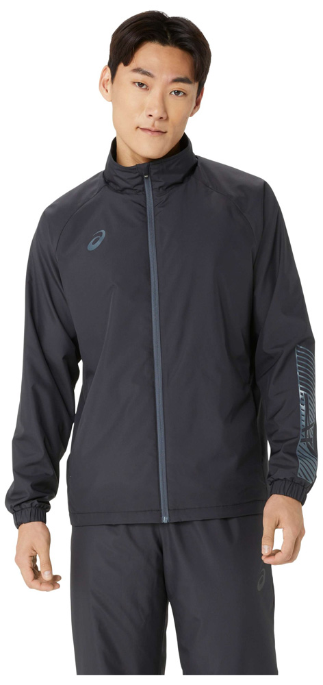 アシックス 裏トリコットウインドブレーカージャケット（パフォーマンスブラック・サイズ：M） asics 2031E745-001-M返品種別A