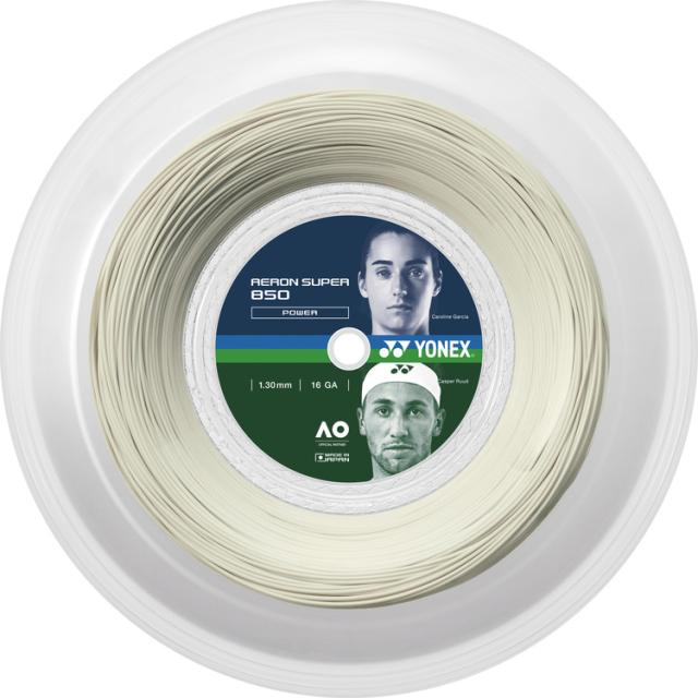 ヨネックス 硬式テニス用ストリング エアロンスーパー 850（ホワイト・サイズ：1.30mm） YONEX テニス YO-ATG850R2-011返品種別A