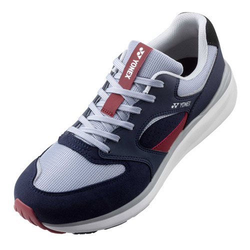 ヨネックス YO-SHW123-097-24.0 ユニセックス　ウォーキングシューズ　パワークッション123（ネイビー/レッド・サイズ：24.0cm）YONEX[YOSHW123097240] 返品種別A