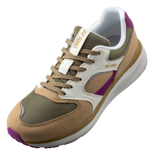 ヨネックス YO-SHW123-315-23.5 ユニセックス　ウォーキングシューズ　パワークッション123（ベージュ/ピンク・サイズ：23.5cm）YONEX[YOSHW123315235] 返品種別A
