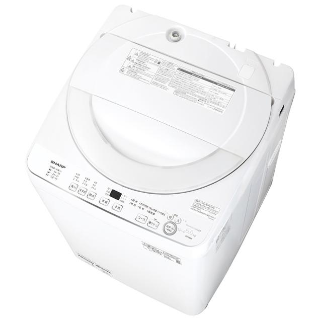 シャープ ES-GE6K-W 6.0kg 全自動洗濯機　ホワイト系SHARP[ESGE6KW] 返品種別A