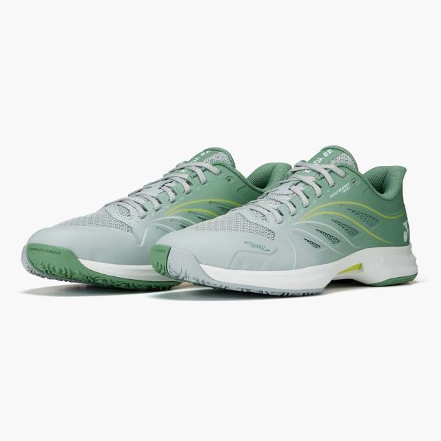 ヨネックス YO-SHTAD5WG-809-28.5 ユニセックス テニスシューズ パワークッションエアラスダッシュ5 ワイド GC（グレー/ペールグリーン・サイズ：28.5cm）YONEX クレー・砂入り人工芝用[YOSHTAD5WG809285] 返品種別A