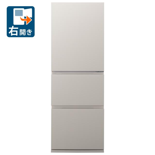 パナソニック NR-C33JS2-C 326L 3ドア冷蔵庫（マットライトベージュ）【右開き】Panasonic[NRC33JS2C] 返品種別A