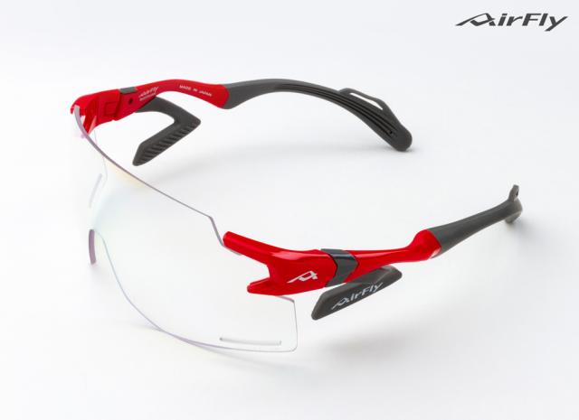 AirFly(エアフライ) AF-301C-6BK ユニセックスモデル サングラス AF-301 C-6BK(フレームカラー・レッド/レンズ・調光ブルーミラー)[AF301C6BKエアフライ] 返品種別A