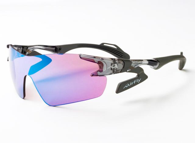 AirFly(エアフライ) AF-301C-34 ユニセックスモデル サングラス AF-301 C-34(フレームカラー・クリアーアッシュ/レンズカラー・ブルーピンクミラー)[AF301C34エアフライ] 返品種別A