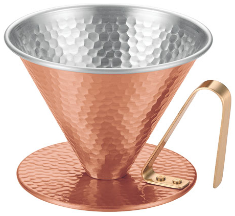 田辺金具 TK2089293 銅のコーヒードリッパー 槌目 大TANABE 銅のコーヒードリッパーシリーズ[TK2089293] 返品種別A