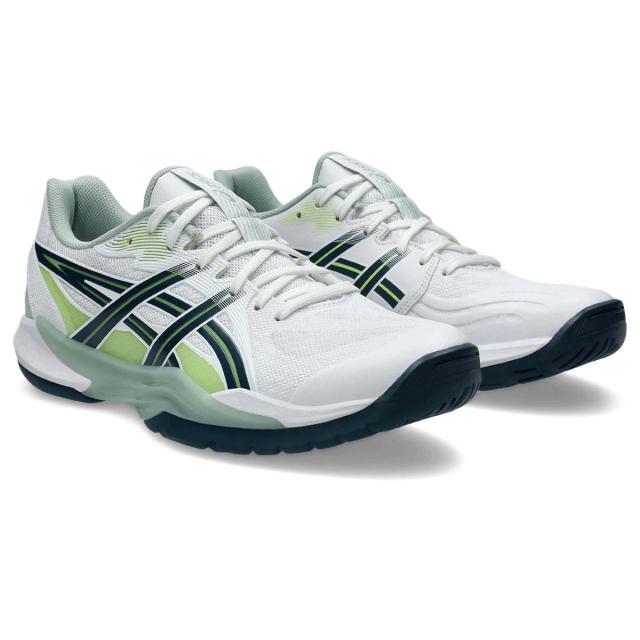 アシックス メンズ ハンドボールシューズ POWERBREAK FF（WHITE/TRANQUIL TEAL・サイズ：27.0cm） asics 1071A101-104-27.0返品種別A