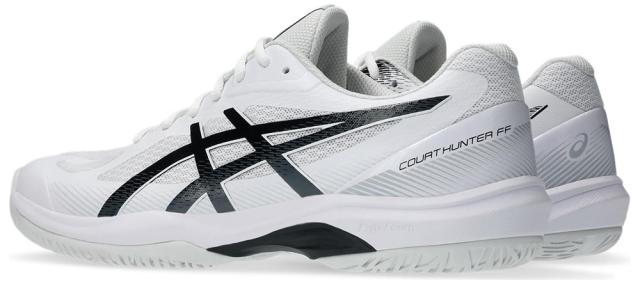 アシックス メンズ バドミントンシューズ COURT HUNTER FF（WHITE/BLACK・サイズ：27.0cm） asics 1071A111-101-27.0返品種別A