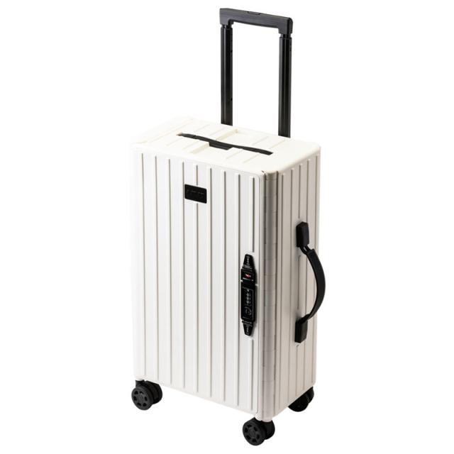 ＆.FLAT TRM-FL14400002-WH 折り畳めるキャリーケース マットカラー （ホワイト・約35L）[TRMFL14400002WH] 返品種別A