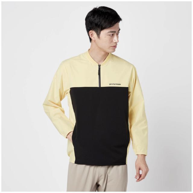 ミズノ ウィンドブロックストレッチリブカラーピステ（ミスティイエロー・サイズ：M） MIZUNO　メンズ B2ME201146M返品種別A