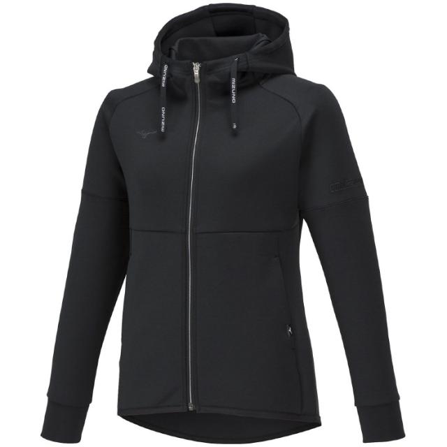 ミズノ 32MCA33009S ストレッチスウェットフーディ（ブラック・サイズ：S）MIZUNO ウィメンズ[32MCA33009S] 返品種別A