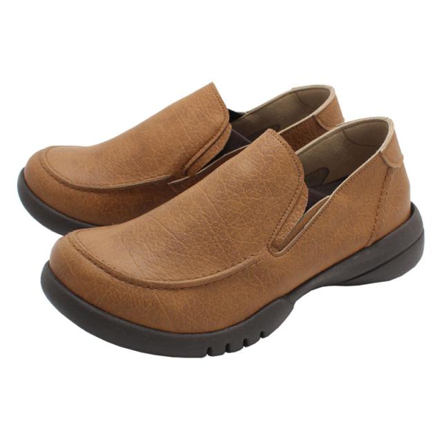 Re:getA R328-BRN-LL サイドゴム スリッポンシューズ(ブラウン・サイズ：LL 25.0〜25.5cm)リゲッタ レディース[R328BRNLL] 返品種別A