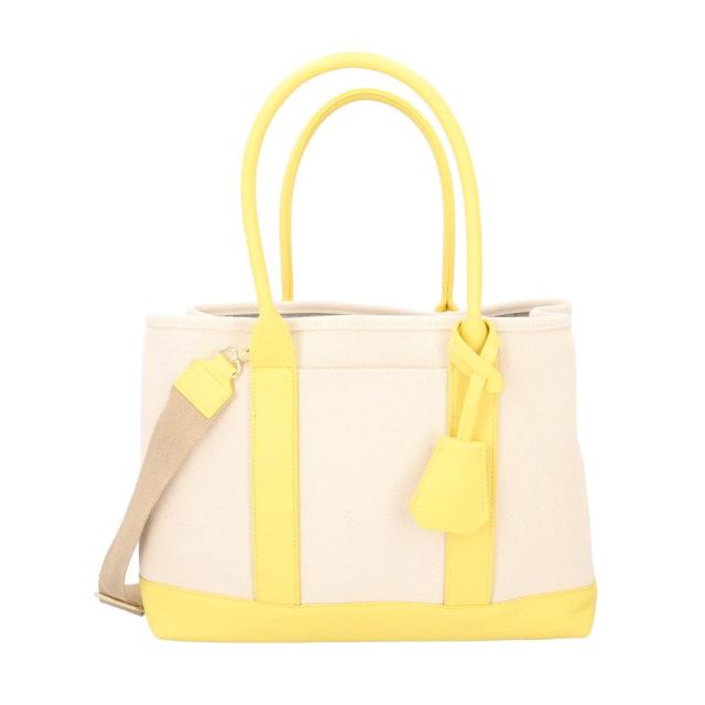 cache cache(カシュカシュ) cache cache カシュカシュ ショルダー付きキャンバストート大（ライトイエロー）  BF022816-1A-2I返品種別A