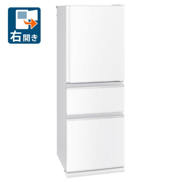 三菱 MR-C33M-W 330L 3ドア冷蔵庫（ホワイト）【右開き】MITSUBISHI[MRC33MW] 返品種別A