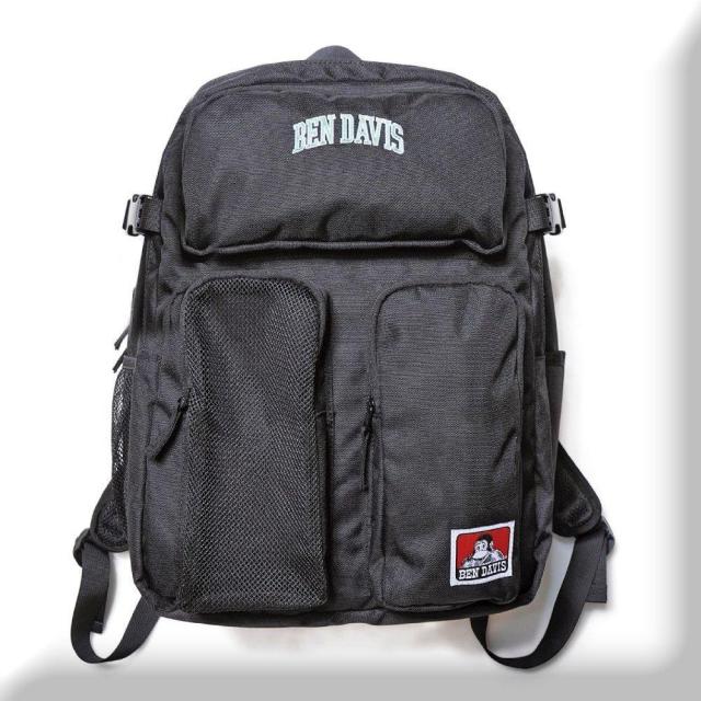 BEN DAVIS(ベンデイビス) BF025636-1A-2B BEN DAVIS ベンデイビス W-MESH DAYPACK（BLACK/GREEN）[BF0256361A2B] 返品種別A