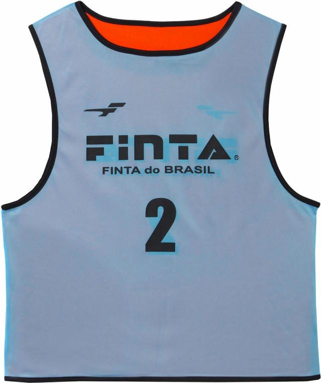 FINTA（フィンタ） リバーシブル ビブス 大人用サイズ(10枚セット)（サックス×オレンジ・サイズ：F） FNT-FT3027-2261-F返品種別A