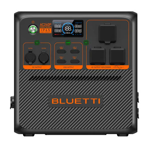 BLUETTI AC240P ポータブル電源 1843Wh ACコンセント3口 USB-C出力搭載[AC240Pブルテ] 返品種別B