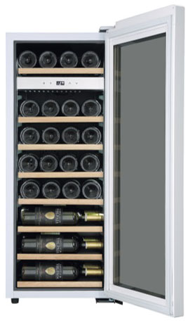 フォルスタージャパン　ワインセラー 29本 右開き ホワイト　FJE-76GS-WH（標準設置無料） フォルスタージャパン FJE-76GS(WH) ワインセラー (29本収納)【右開き